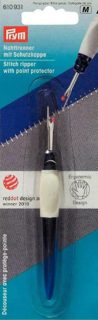 Prym Small Stitch Ripper Seam Unpicker Thread Picker Point Protector 610931